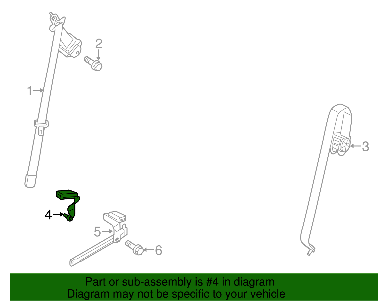 Hyundai - 89840-B8500-RYN - Outer Buckle - 2013-2019 Hyundai | OEM ...