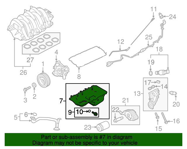 2018-2023 Ford Oil Pan JR3Z-6675-E | Blue Springs Ford Parts