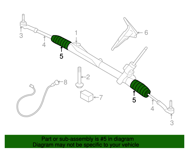 2007-2018 Volvo Tie Rod Boot 31406473 | TascaParts.com
