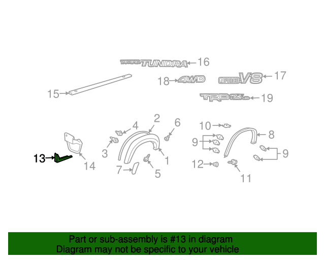 75631-0C030 - Truck Bed Molding - 2004-2006 Toyota Tundra | nashuatoyota