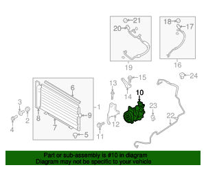 2012-2014 Subaru Compressor 73111FJ002 | Subaru Parts Store