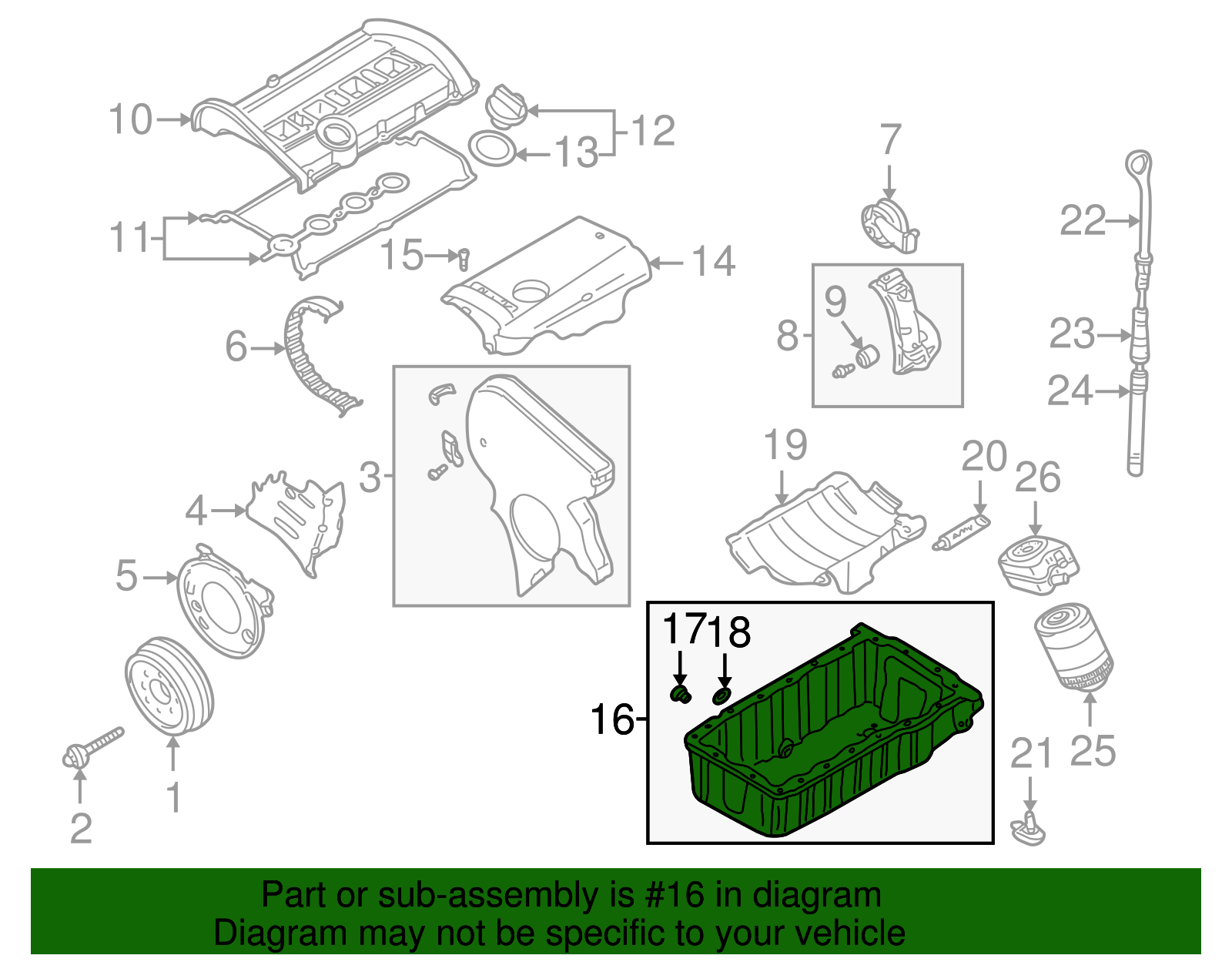 06B-103-601-CH - Oil Pan 2001-2005 Volkswagen Passat | AutoNation Parts