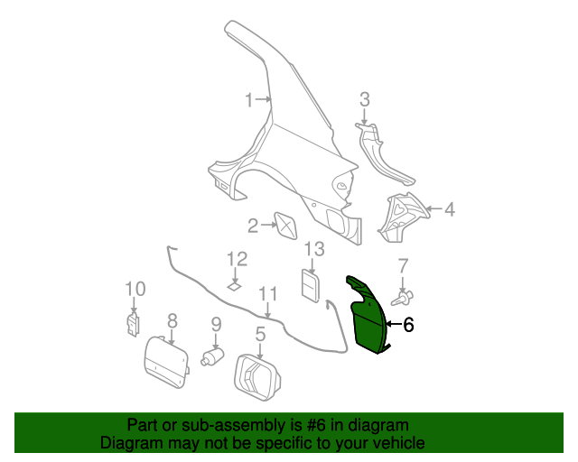 2007-2011 Nissan Versa Shield - Passenger Side (RH) 78818-EL000 ...