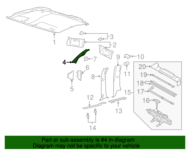 2004-2008 Ford F150 A Pillar Left Driver Side Interior Grey Trim Handle ...
