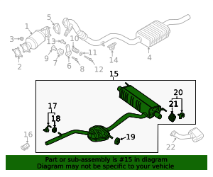 4M0-253-181-AR - Muffler & Pipe 2017-2023 Audi Q7 | Audi OEM Parts
