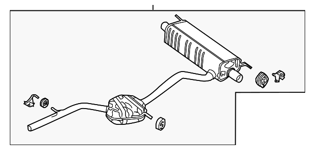 4M0-253-181-AR - Muffler & Pipe 2017-2023 Audi Q7 | Audi OEM Parts