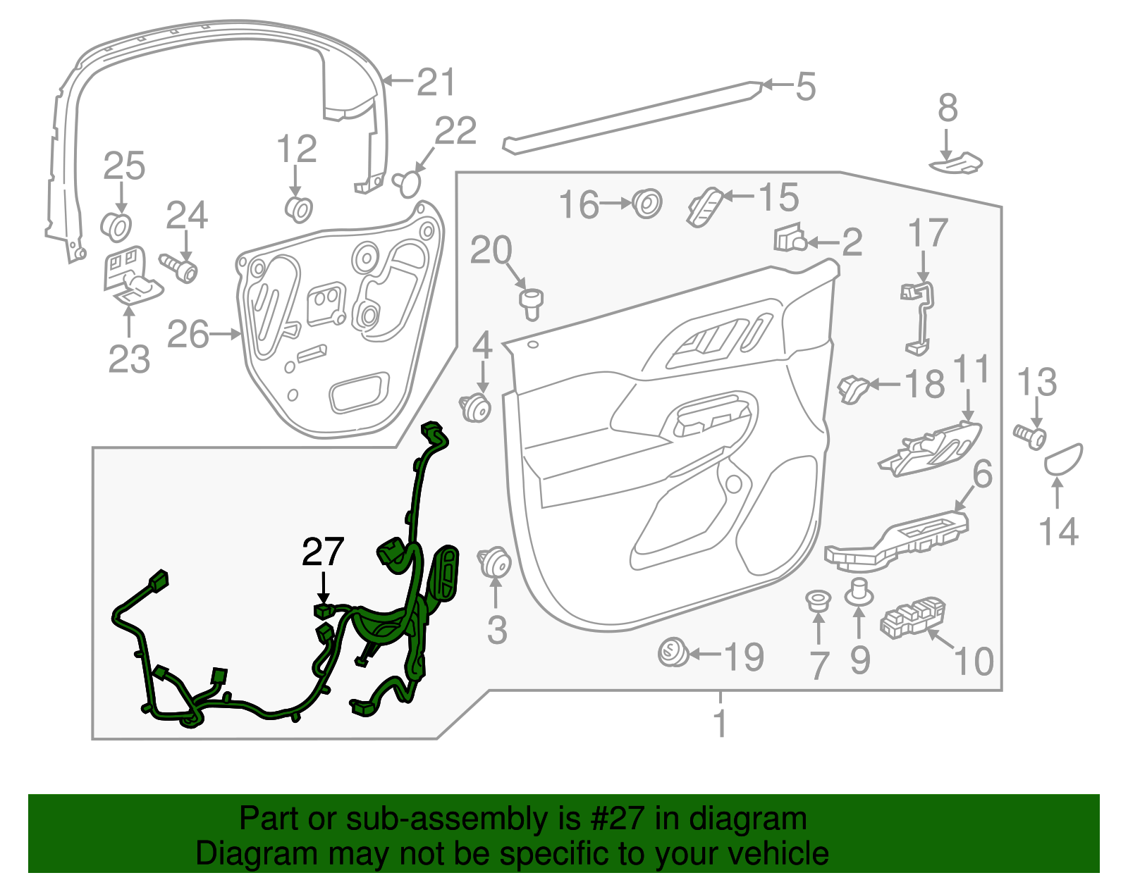 84541123 - Front Driver Side Door Wiring Harness 2022-2024 Chevrolet ...