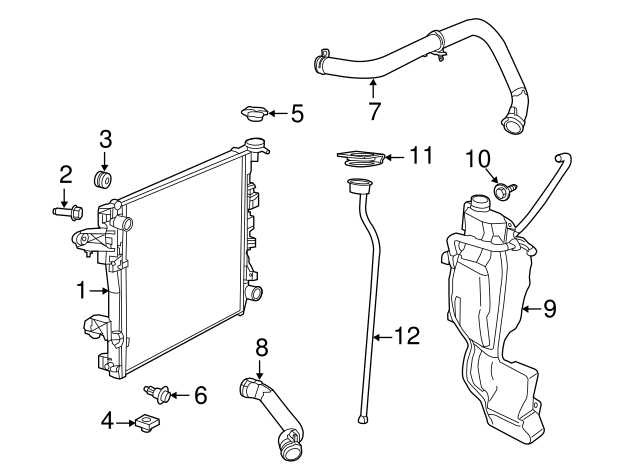 2009-2020 Mopar Upper Hose 55056772AD | TascaParts.com