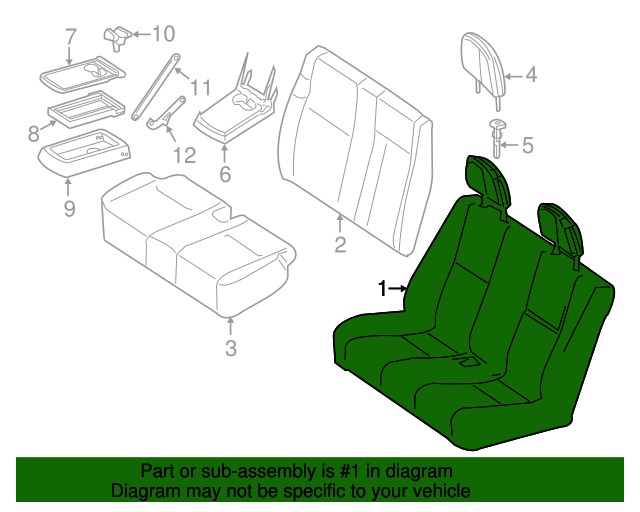 000-910-03-03-9G66 - Seat Assembly 2010-2013 Mercedes-Benz | Mercedes ...