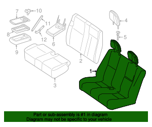 000-910-03-03-9G66 - Seat Assembly 2010-2013 Mercedes-Benz | Mercedes ...