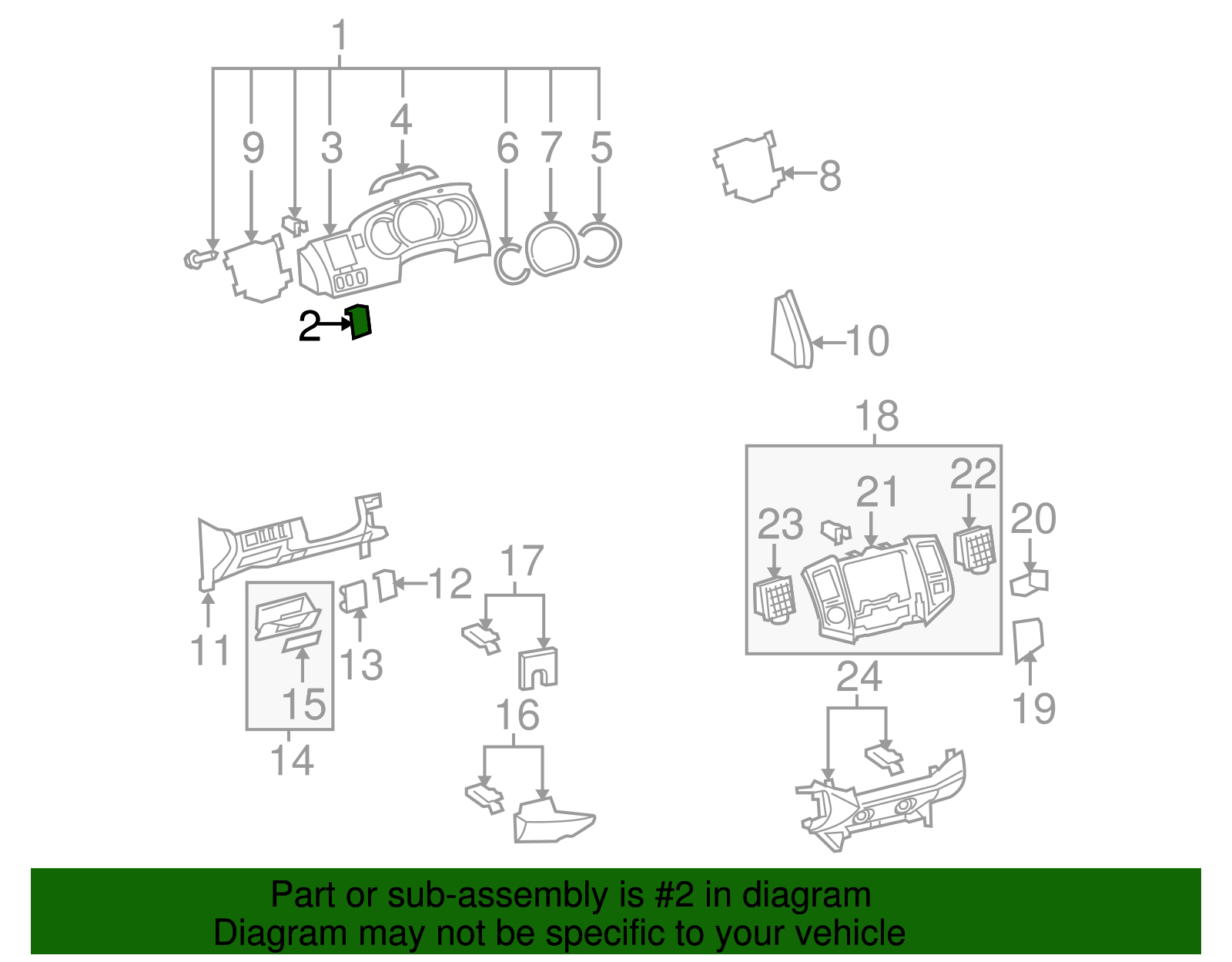 Genuine Toyota Cover, Spare Switch Hole part# 55539-AE010-C3 for 2005 ...