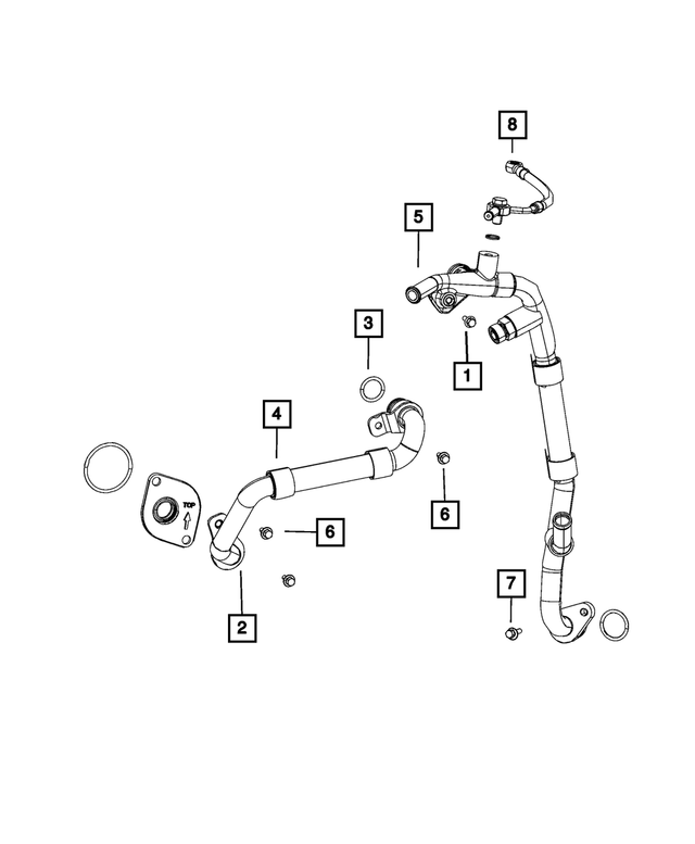 2013-2024 Ram Water Inlet Tube 68210651AA | Mopar eStore