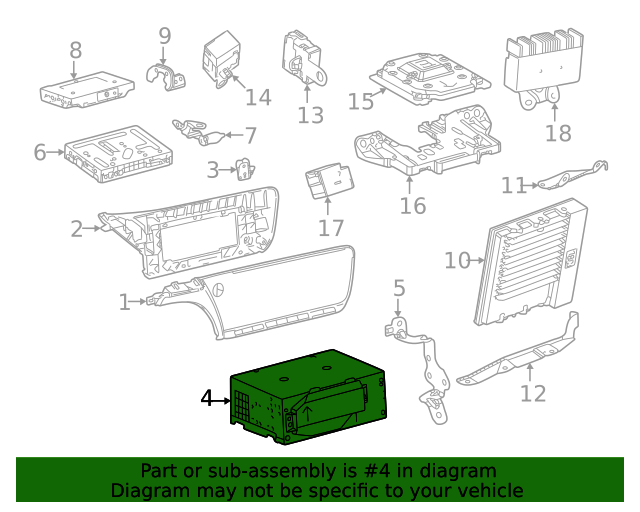 86120-62060 - Radio Control Unit - 2021-2023 Toyota Mirai | Sparks Parts