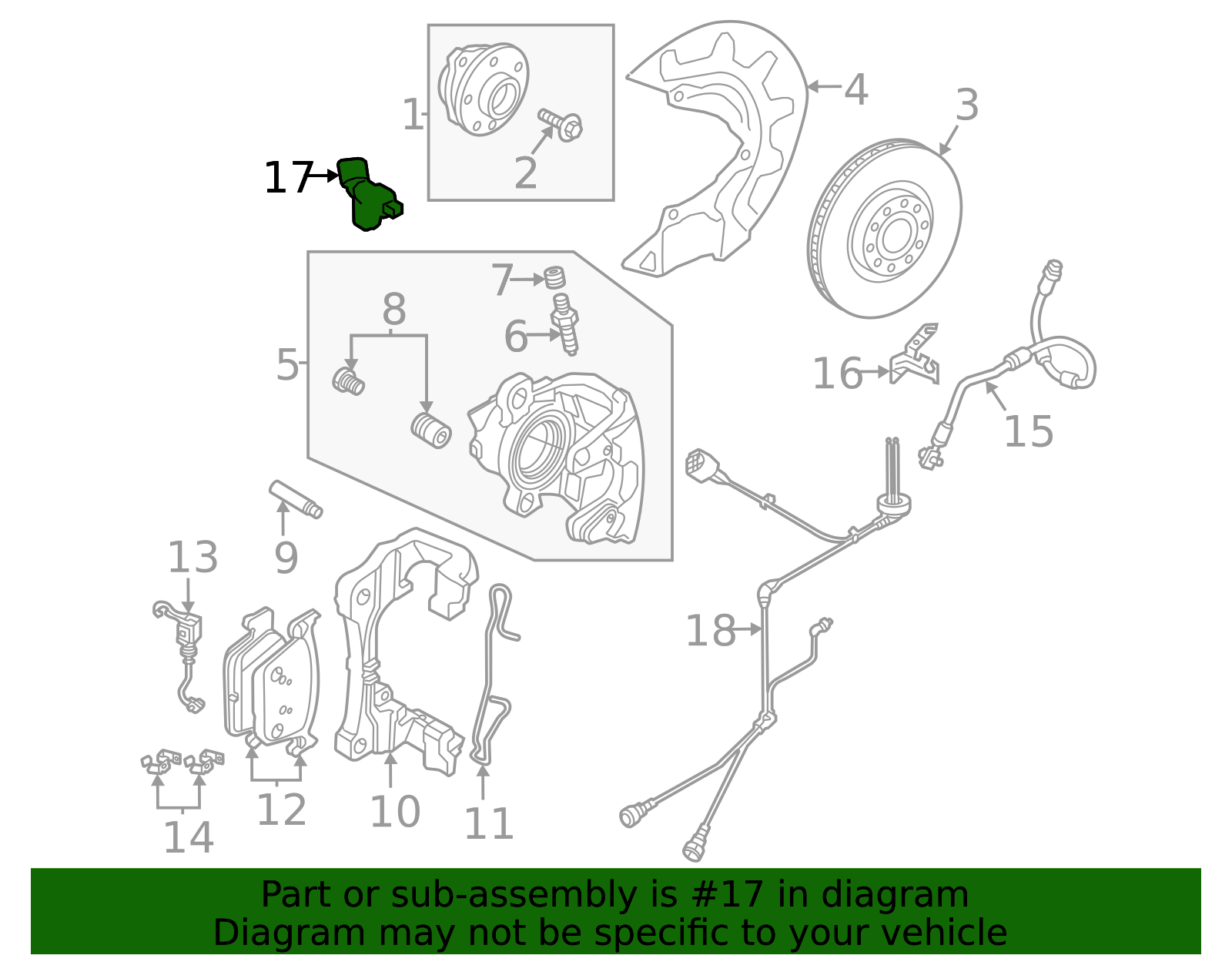 2022-2025 Audi ABS Wheel Speed Sensor WHT-003-861-A | Audi USA Parts