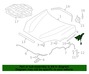 41008495966 - 2019-2023 BMW Z4 Hinge (41-00-8-495-966) | BMW of South ...