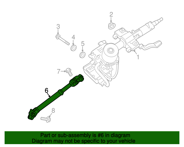 56400-3X002 - Steering Shaft 2012-2015 Hyundai | AutoNation Parts