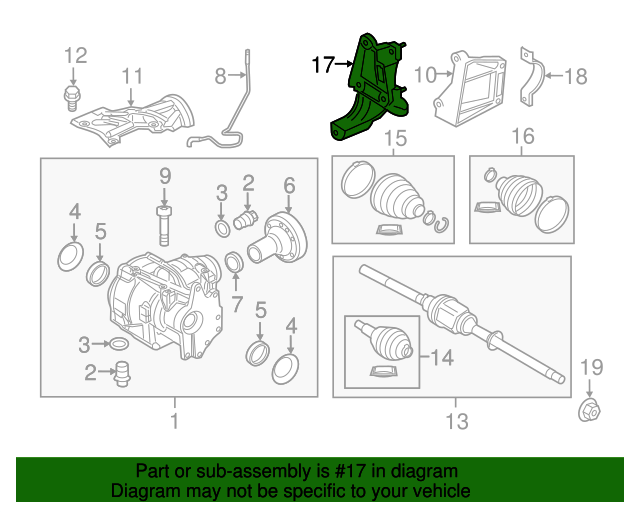 Genuine OEM Bearing Support Part# LR105649 Fits 2012-2017 Land Rover ...
