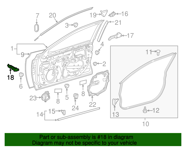 67856-06010 - Door Shell Insulator - 2018-2021 Toyota Camry | OEM ...
