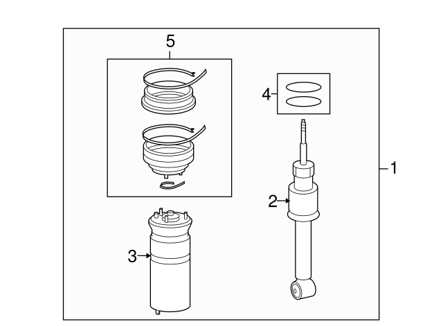 LR016415 - Shock Assembly 2006-2013 Land Rover Range Rover Sport | Land ...
