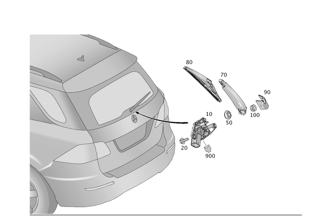 164-820-08-44 - Wiper Arm 2007-2019 Mercedes-Benz | Mercedes-Benz USA Parts
