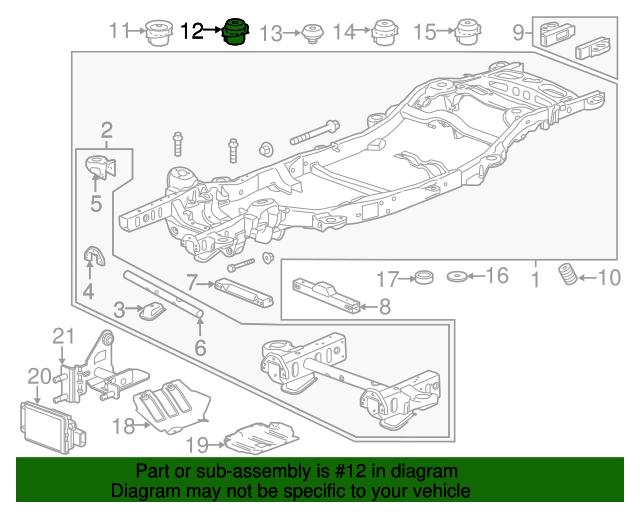 2015-2020 GM Number 1 Body Mount Upper Cushion 23248394 | Auto Parts ...