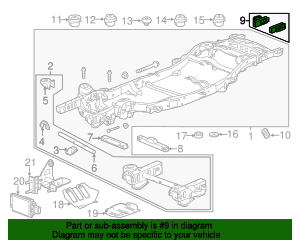 2015-2020 GM Rail Extension 22907412 | TascaParts.com