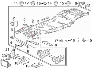 2015-2020 GMC Forward Range Radar Bracket 23445225 | GMPartsDirect.com