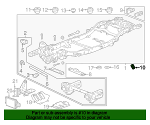 2000-2020 GM Bumper Approximately 4" 15039397 GM | GMPartsDirect.com