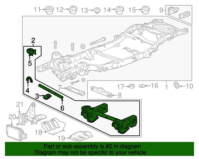 2015-2020 GM Front Half Repair Frame 22907410 GM | GMPartsDirect.com