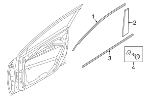 82210-F2000 - Belt Molding - 2017-2018 Hyundai Elantra | World OEM ...