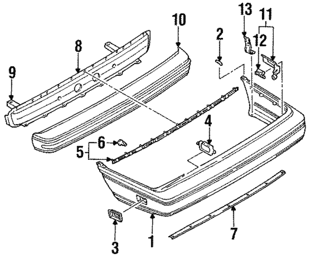 1987-1993 Nissan Bumper Cover Clip 62699-3JV0A | GetOEMParts.com