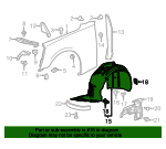 2016-2021 Chevrolet Camaro Fender Liner - Driver's Side (LH) 84169274 ...