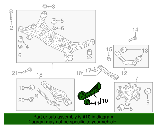 55270-C1200 - Trailing Arm - 2015-2019 Hyundai Sonata | World OEM Parts ...