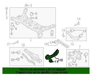 Hyundai - 55280-D4220 - Trailing Arm - 2015-2019 Hyundai Sonata | OEM ...