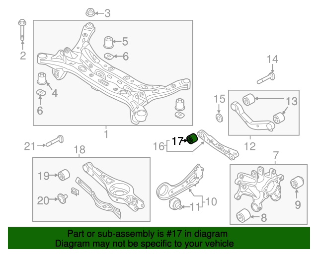 2016-2017 Hyundai Sonata Lateral Arm Bushing 52740-E6500 | OEM Parts Online
