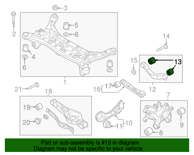 2016-2019 Hyundai Sonata Upper Control Arm Bushing 55130-C3000 | OEM ...