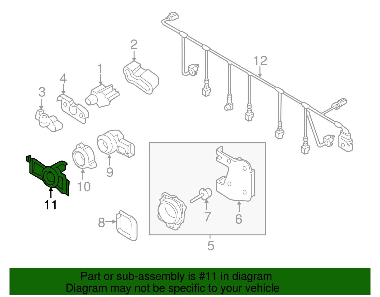 2015-2017 Volkswagen Touareg Park Sensor Mount Bracket 7P6-919-493-B ...