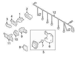 2015-2017 Volkswagen Touareg Distance Sensor Hardware Kit 4H0-998-561 ...