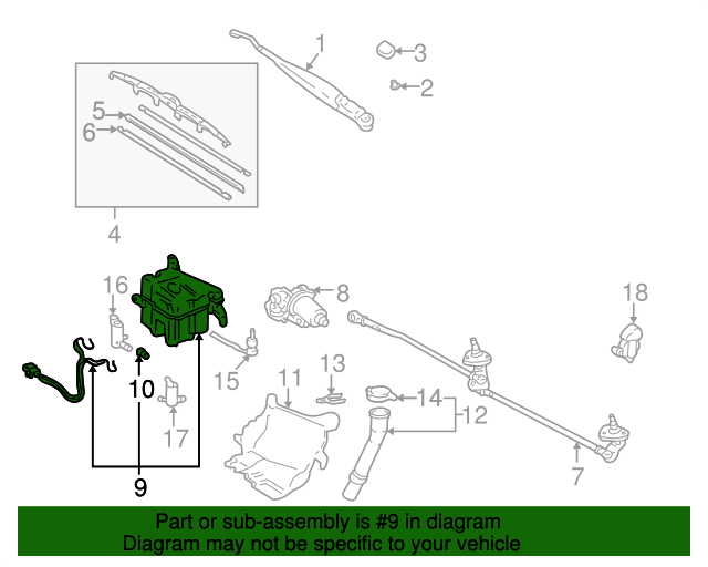 1996-2002 Toyota 4Runner Washer Reservoir 85315-35241 | OEM Parts Online