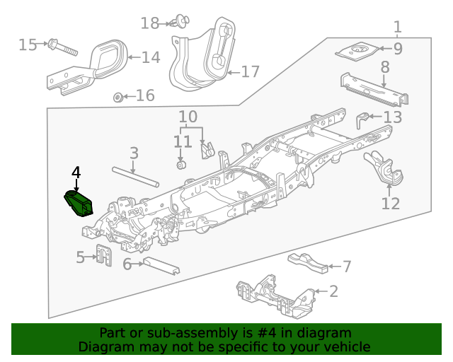 2020-2023 GM Passenger Side Radiator Lower Bracket 84551987 GM ...