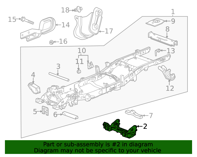 2020-2022 GM Front Half Frame 84891466 | TascaParts.com