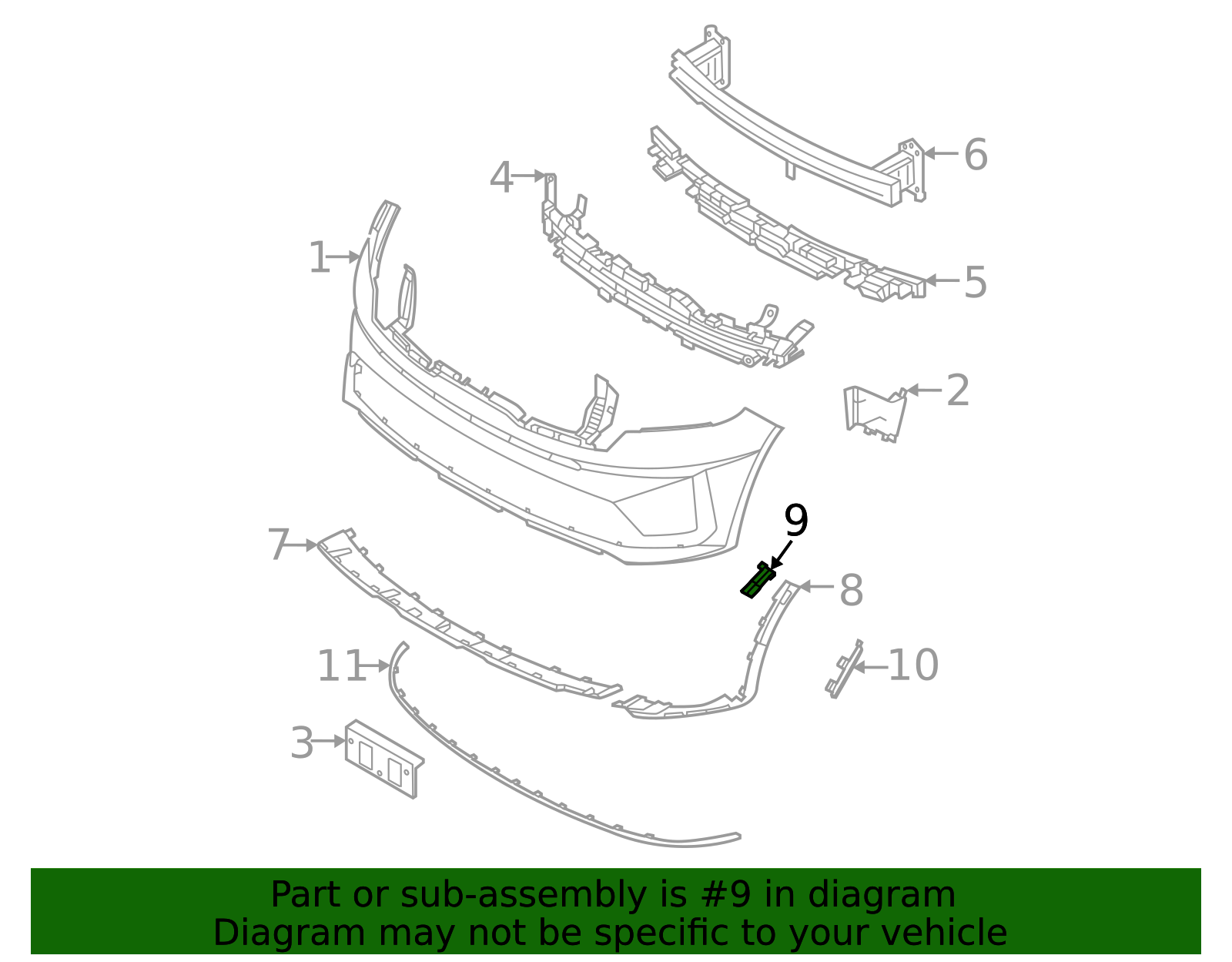 86555-P2000 - Molding Extension Side Reinforced 2021-2024 Kia Sorento ...