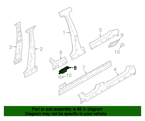 2015-2024 Porsche Macan Jacking Bracket 95B-802-829-B-9B9 | Sunset ...