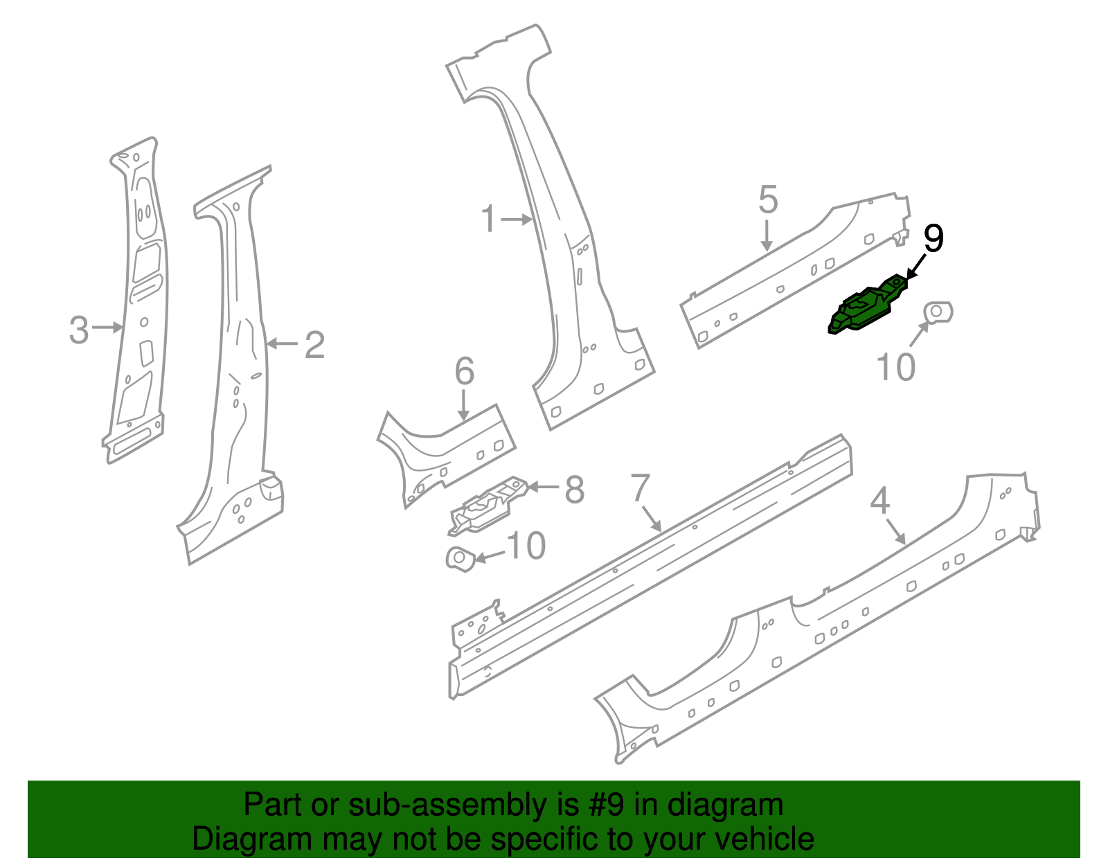 2015-2024 Porsche Macan Jacking Bracket 95B-802-847-A-9B9 | Porsche Marin