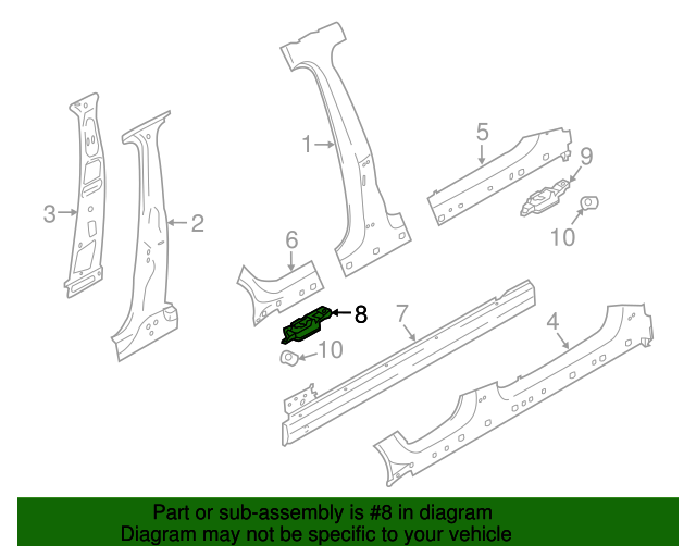 2015-2024 Porsche Macan Jacking Bracket 95B-802-830-B-9B9 | Sunset ...