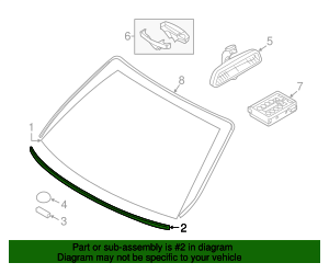 51-31-7-133-291 - Windshield Molding 2008-2015 BMW | AutoNationParts.com