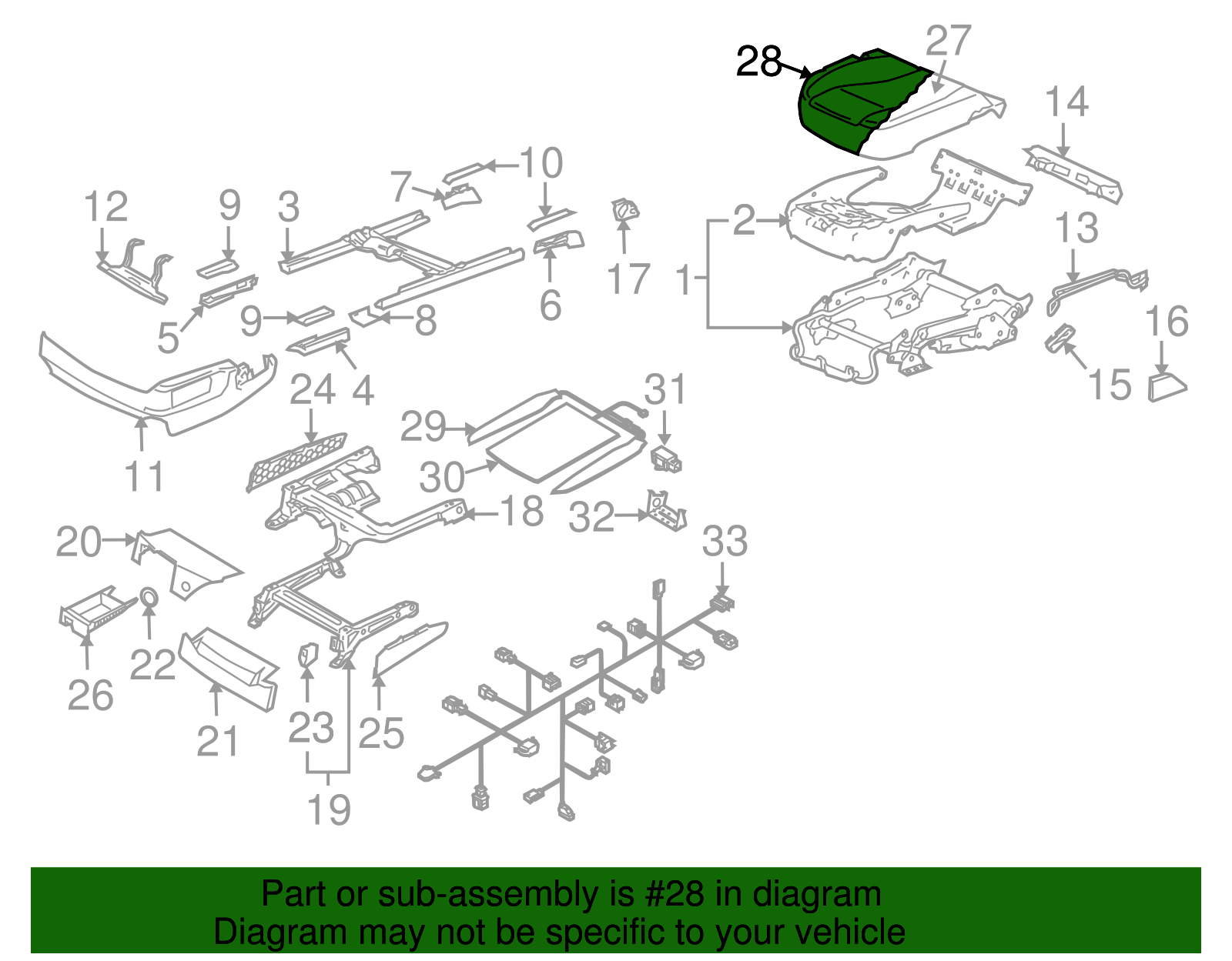 2004-2006 Volkswagen Touareg Cushion Cover 7L6-881-405-BS-7C7 | OEM VW ...