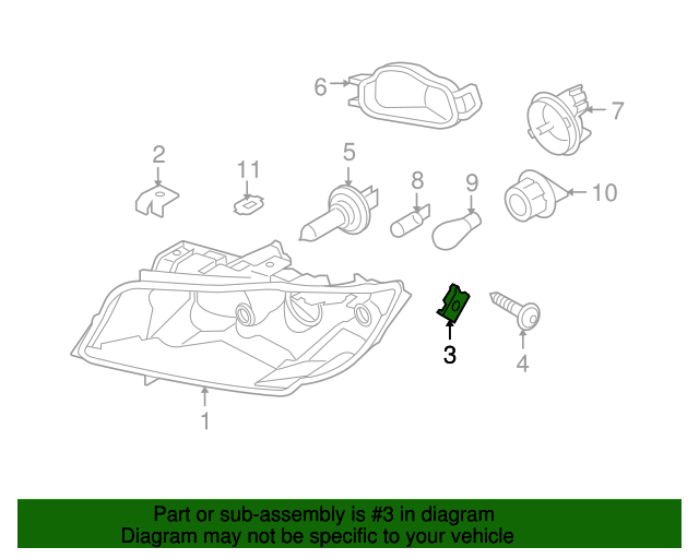 Genuine BMW 63-11-7-175-229 | Headlamp Assembly Retainer Clip | FREE ...