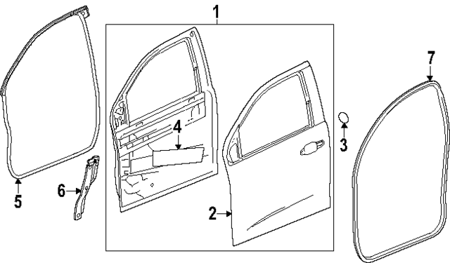 2023-2024 GM Door Weather-Strip 86796997 | GM Parts Center
