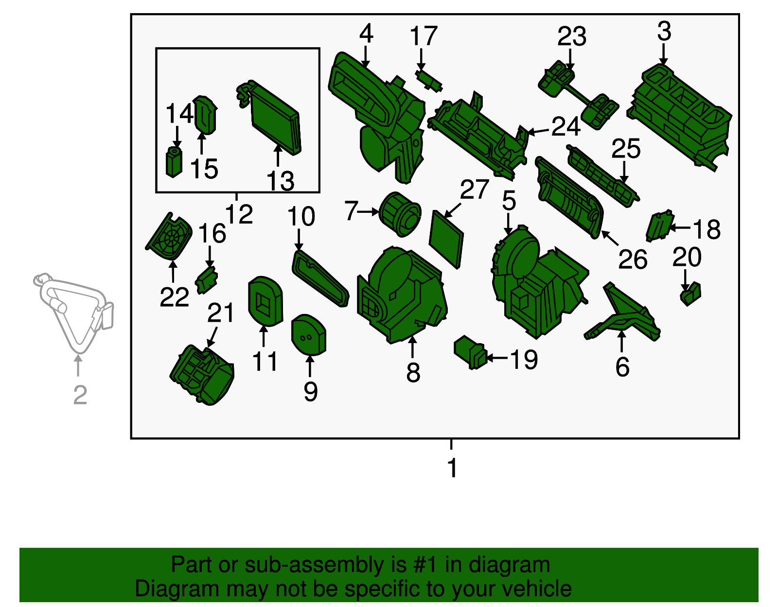 27210-ZJ60C - AC & Heater Assembly - 2007-2012 Nissan Sentra | Nissan ...
